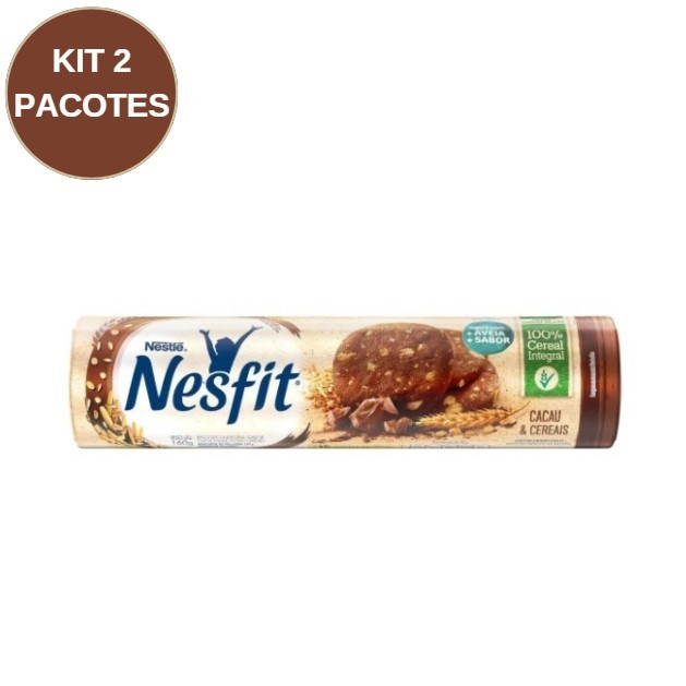 Kit Biscoito Nesfit Cacau e Cereais Nestle 160g | Shopee Brasil
