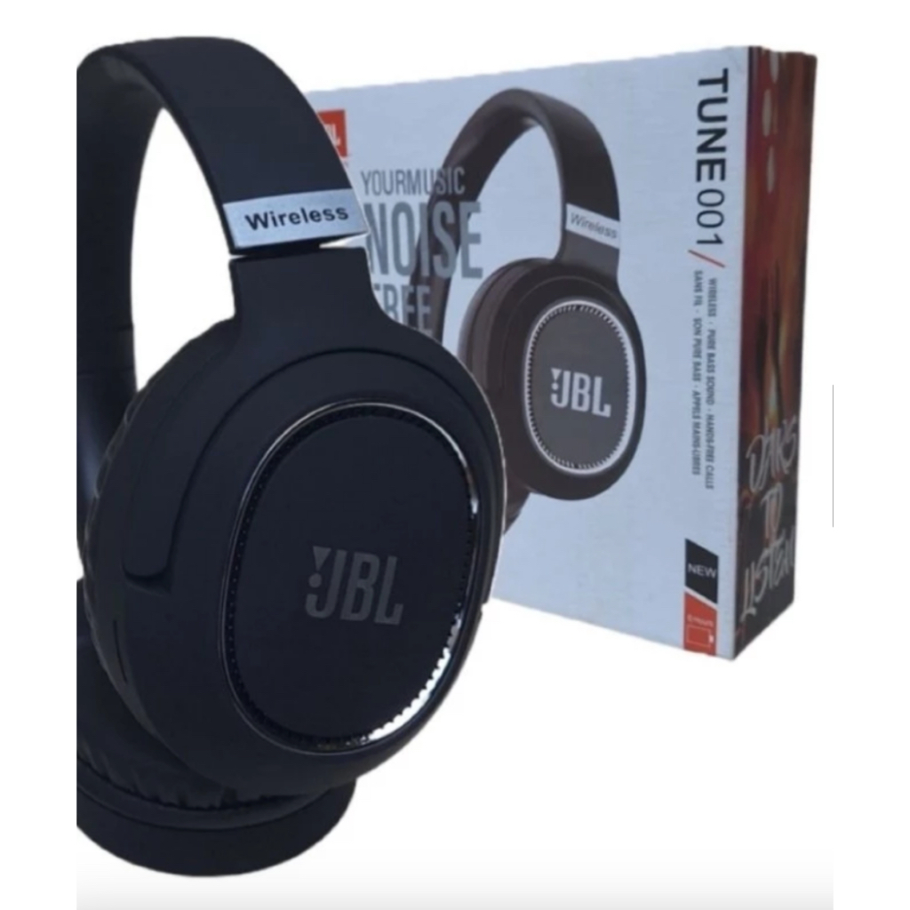 Fone de ouvido Bluetooth JBL TUNE 001 - ótima qualidade - Com um estojo top (COR PRETO) | Shopee ...