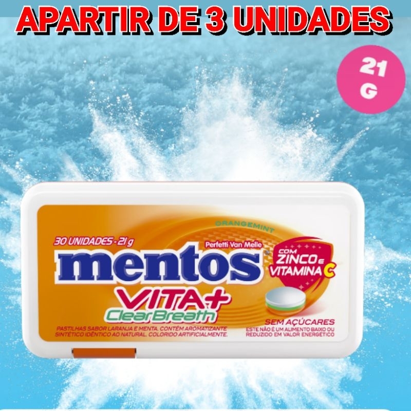 NOVA PASTILHA MENTOS VITA+CLEAR BREATH 21g | Shopee Brasil