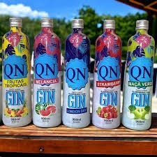 Kit com 2/3/6un Gin QN de Frutas Tropicais, o sabor tradicional do gin ...