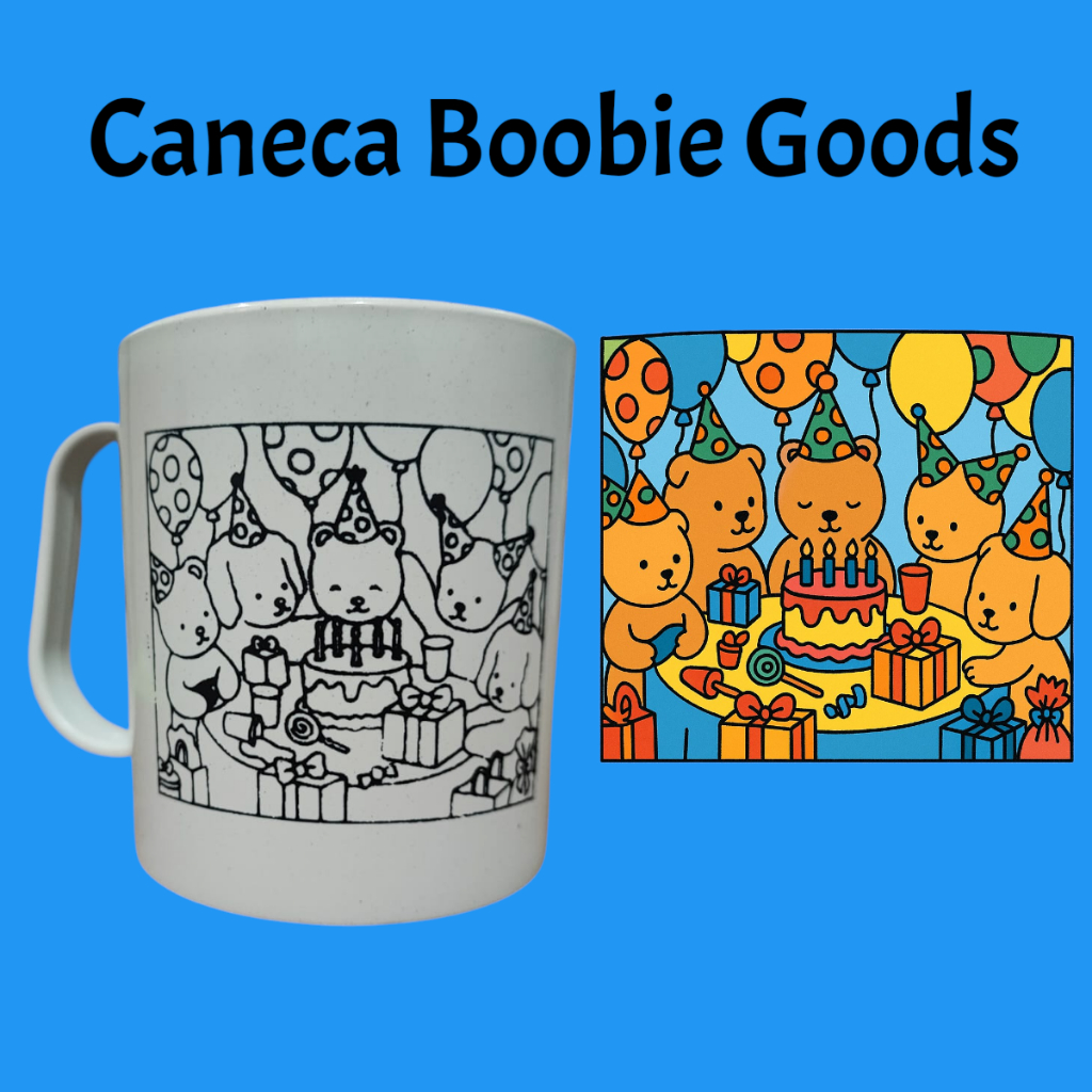 Kit 20 Canecas de Colorir B00bie G00ds Aniversário Divertido Plástico ...