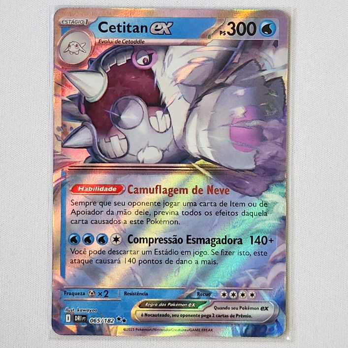 Carta Pokemon Cetitan ex (065/182) DRI | Shopee Brasil
