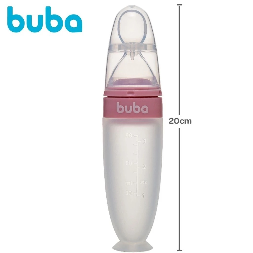Colher Dosadora em Silicone Com Ventosa Rosa 18880 - Buba | Shopee Brasil