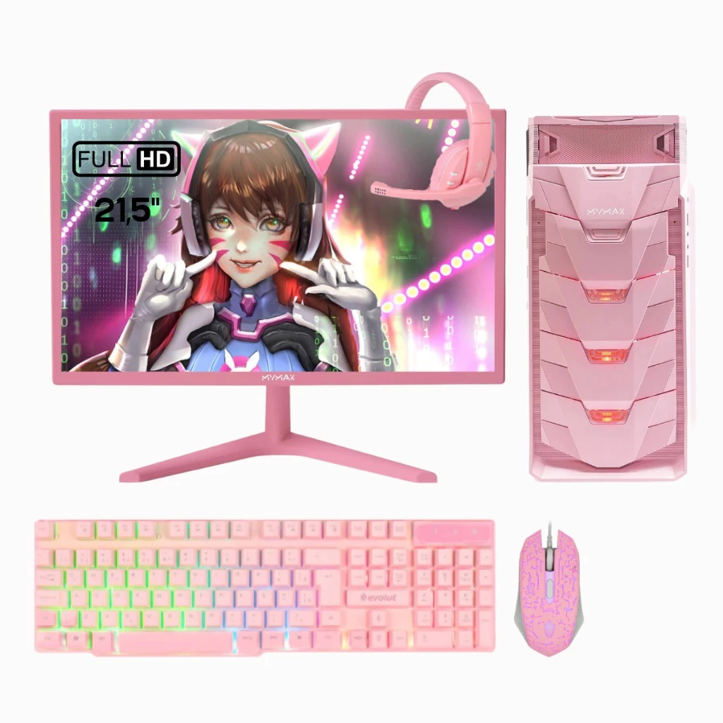 Pc Gamer Completo i7 3°, 32Gb + SSD 480Gb, GTX750 + Monitor Rosa 21,5 ...