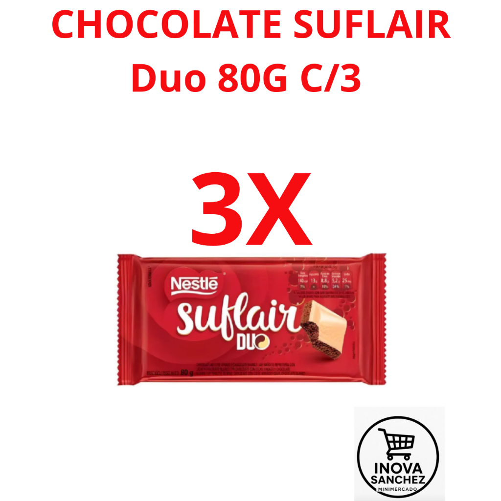 CHOCOLATE NESTLE 80GR SUFLAIR DUO | Shopee Brasil