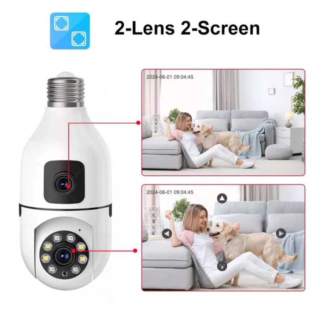Câmera de Segurança WiFi com LED, Visão Noturna, Detecção de Movimento ...