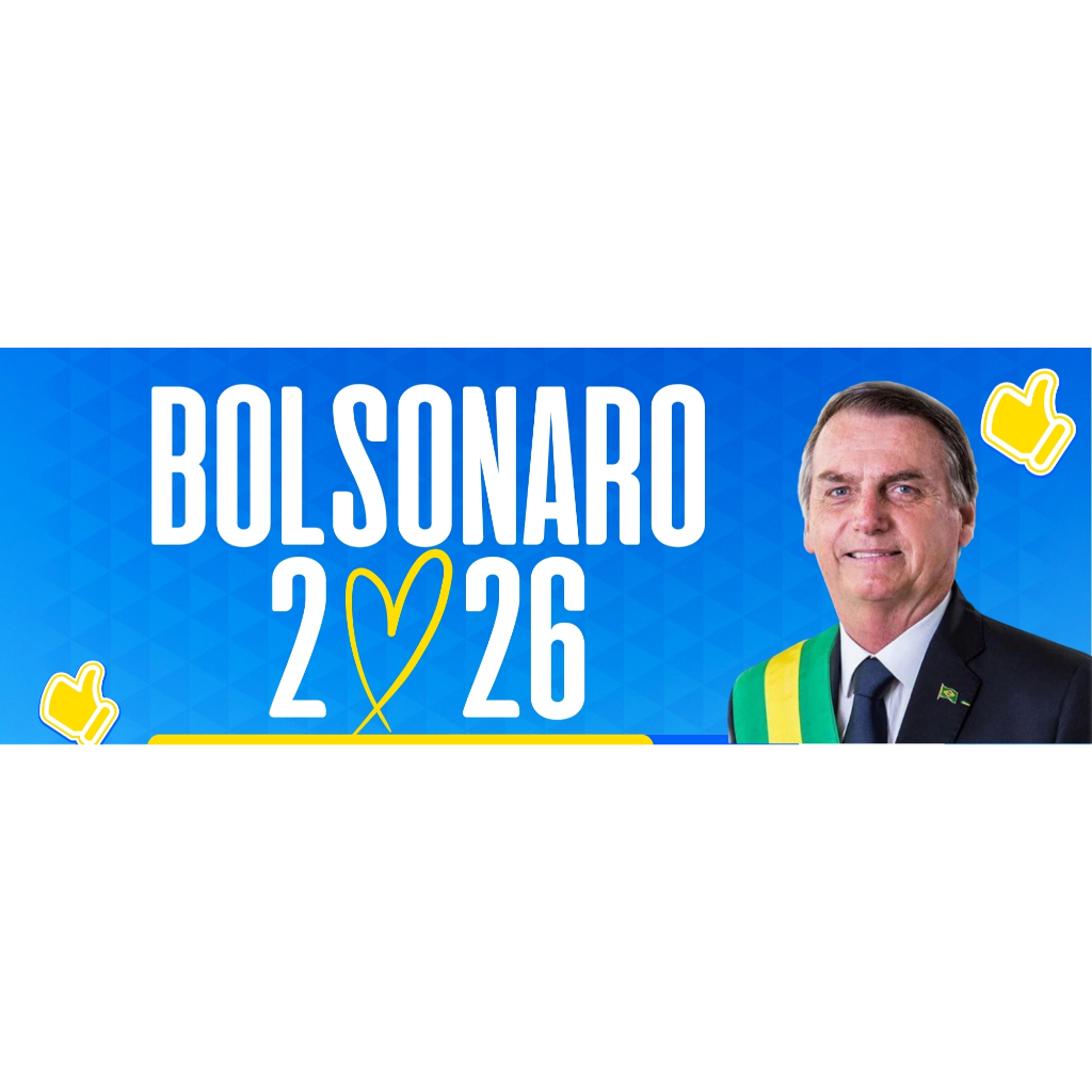 Adesivos Bandeira - Bolsonaro - 6 unidades - tamanho 22x8 cm - vinil a ...