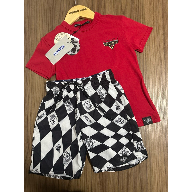 Conjunto Camiseta e Bermuda Menino Mcqueen TAM 03 | Shopee Brasil
