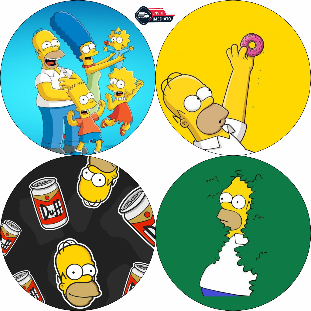 Porta Copo Os Simpsons Homer Bart Marge Lisa Maggie Duff | Shopee Brasil