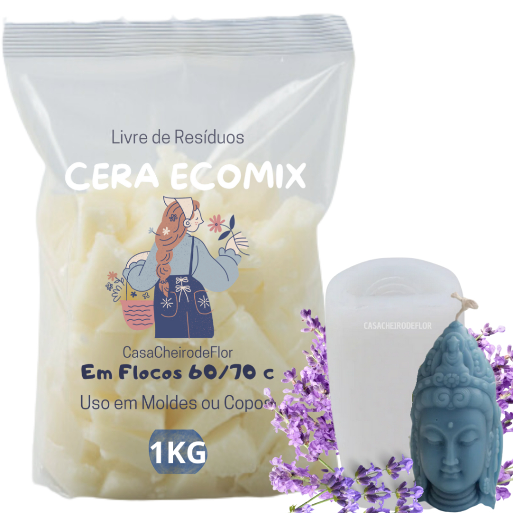 Kit Parafina de Soja Ecomix Molde Buda 1kg | Shopee Brasil