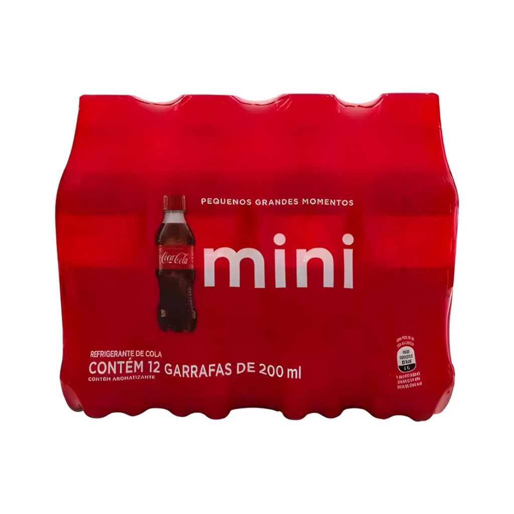 Refrigerante Coca-Cola Mini Pet 200ml 12 unidades | Shopee Brasil