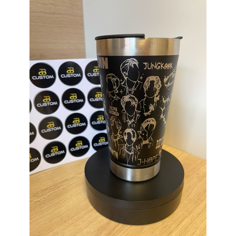 Copo térmico 473ml personalizado Coleção Nova BTS | Shopee Brasil