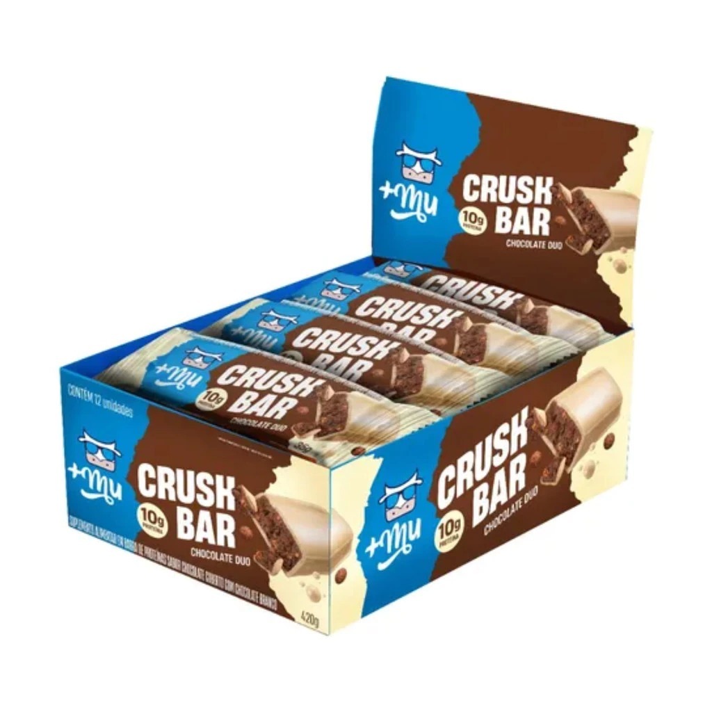 Barra de Proteína - Crush Bar Chocolate Duo 12 Unidades - Mais Mu ...