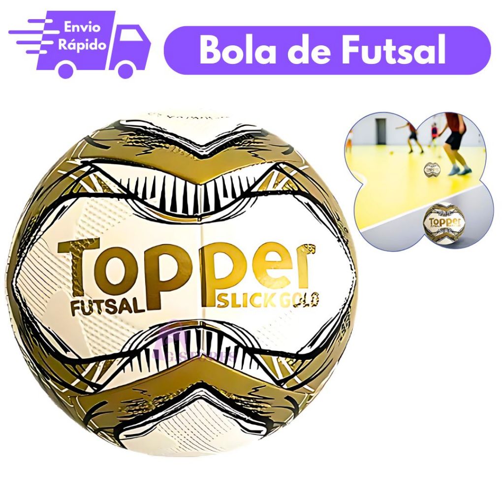 Bola Topper Slick Gold Futsal Profissional – Original para Quadra ...