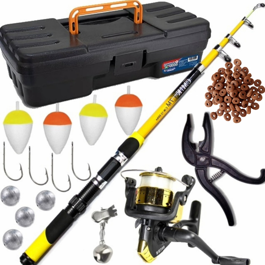 Kit Pesca Completo com Vara Molinete Maleta com Acessórios e Alicate Pega Peixe | Shopee Brasil