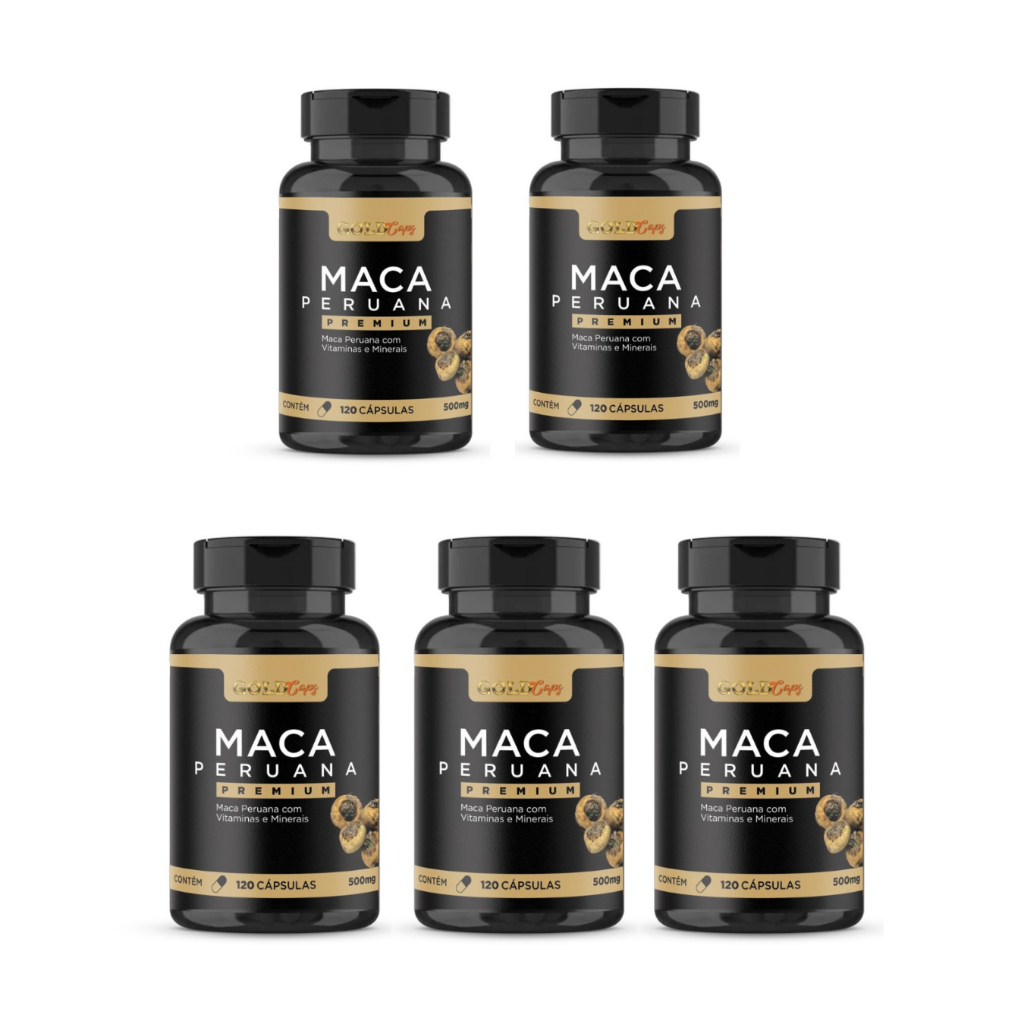 Maca Peruana Premium 500mg 600 Cápsulas 5 Frascos x 120 Cápsulas ...