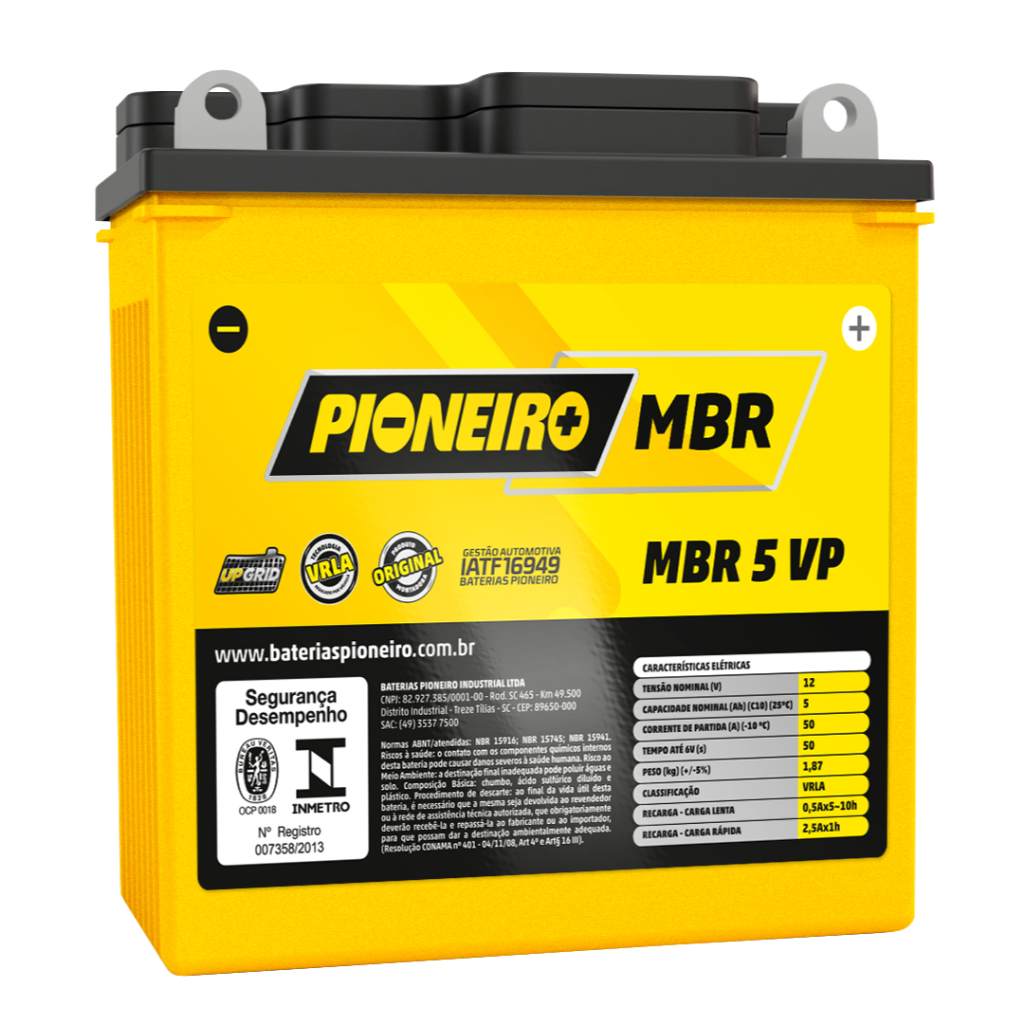 Bateria Moto Xtz 125e/k 5 Vp 12v 5ah | Shopee Brasil