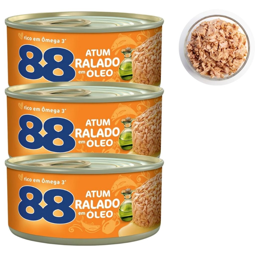 Kit Atum 88 Ralado Em óleo 140g Cada | Shopee Brasil
