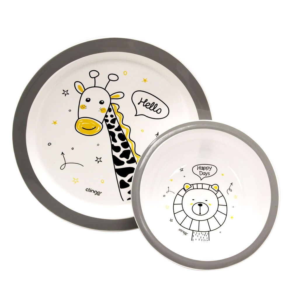 🐘 Kit Prato e Tigela Infantil Zoo - Resistente e Design Seguro ...