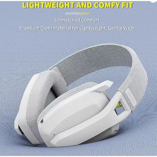 Headset Gamer Binnune Bw06 Sem Fio 2.4ghz Bluetooth Cor BRANCO/CINZA NO ...