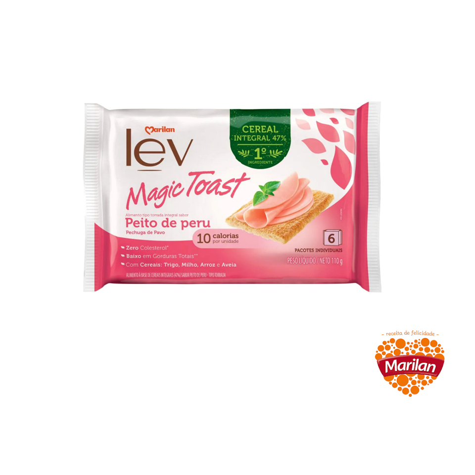 Torrada Lev Magic Toast 110g Marilan 2 Sabores kit 6 unidades | Shopee ...