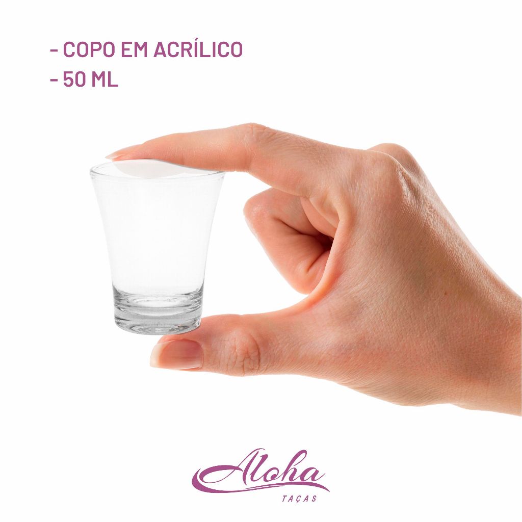 Kit Copos de Dose Shot 50ml Acrílico Medidor Cachaça Pinga - Aloha ...