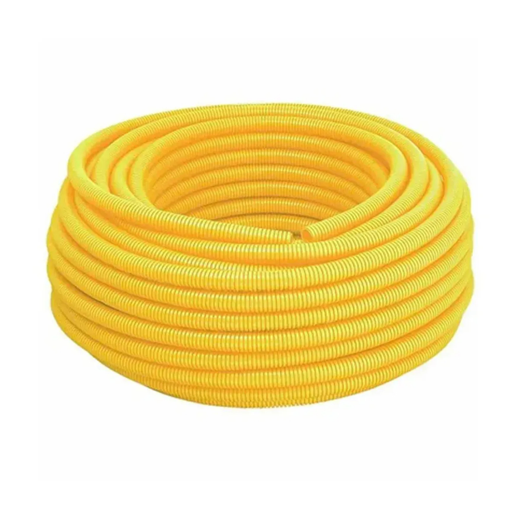 Eletroduto Corrugado Flexível Amarelo 1/2" 20mm Tramontina 40 Metros ...