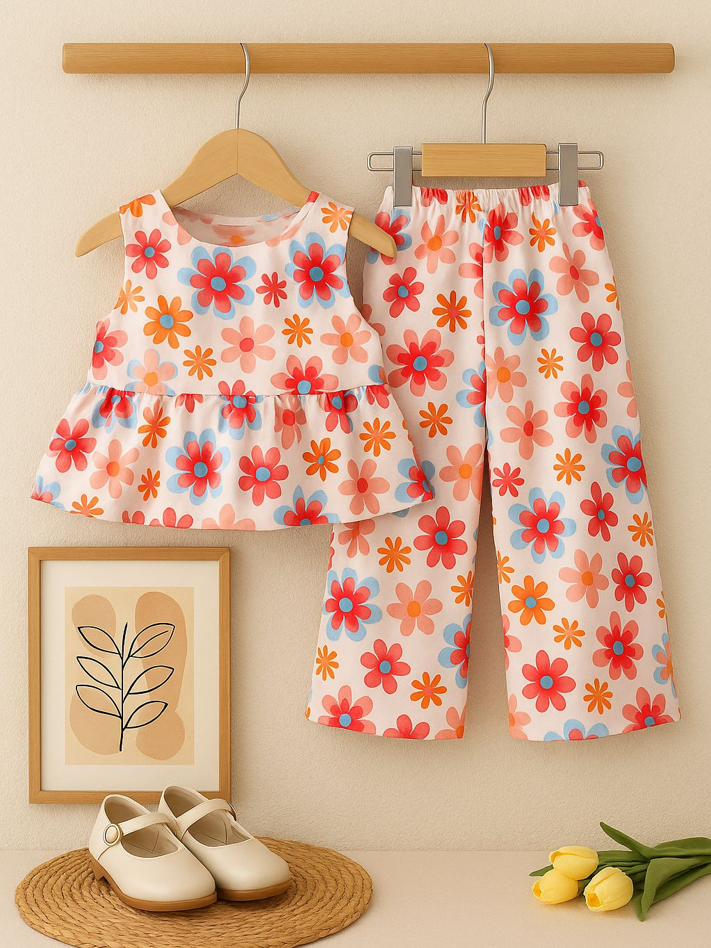 Roupa Infantil Menina Festa 2 anos a 12 anos - Blusa Babado + Calça ...