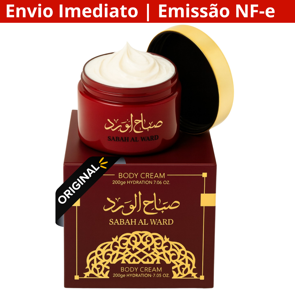 Creme Sabah Al Ward Hidratante Corporal Isabelle La Belle 200g Original ...