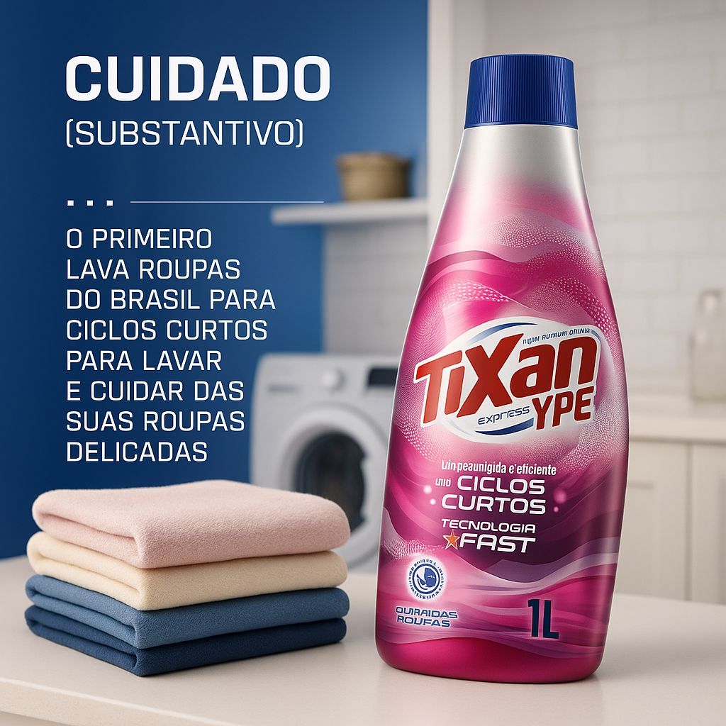 Lava Roupas Líquido Tixan Ypê Express 1L – Ciclos Curtos, Roupas ...