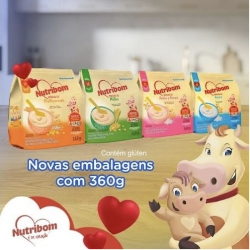 KIT 4 UNIDADES MINGAU NUTRIBOM 360G | Shopee Brasil
