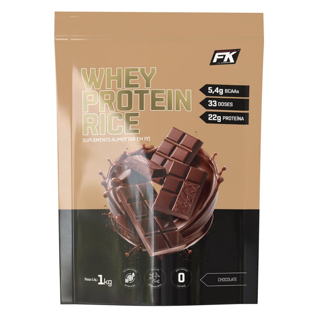 Rice Protein 1kg Fk - Whey Protein Vegano - Proteína Vegetal - Proteína ...