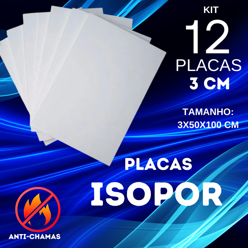 Placa Isopor 3x50x100 Cm Com 12 Unidades | Shopee Brasil