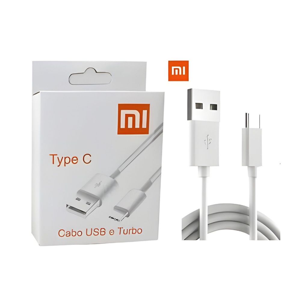 Cabo Carregador Xiaomi Turbo Tipo-C 1 Metro Para Redmi Note 10 11 12 13 ...