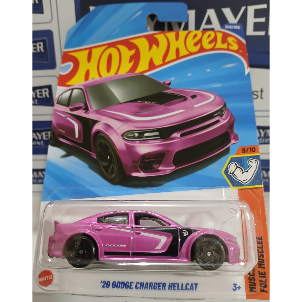 Hot Wheels 20 Dodge Charger Hellcat Rosa | Shopee Brasil