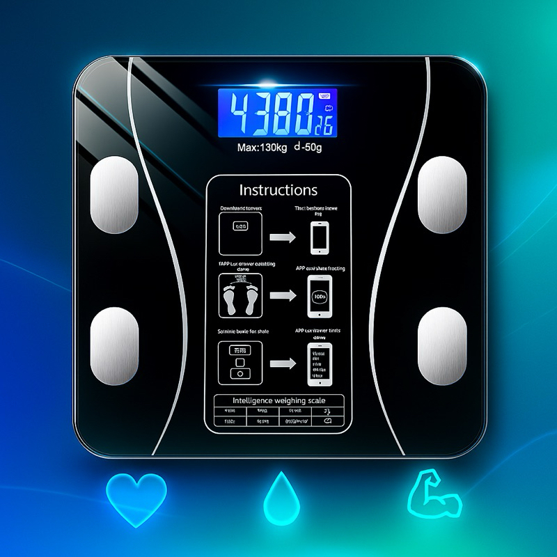 Balança Digital de Bioimpedância Premium 180kg | App Bluetooth + 11 ...