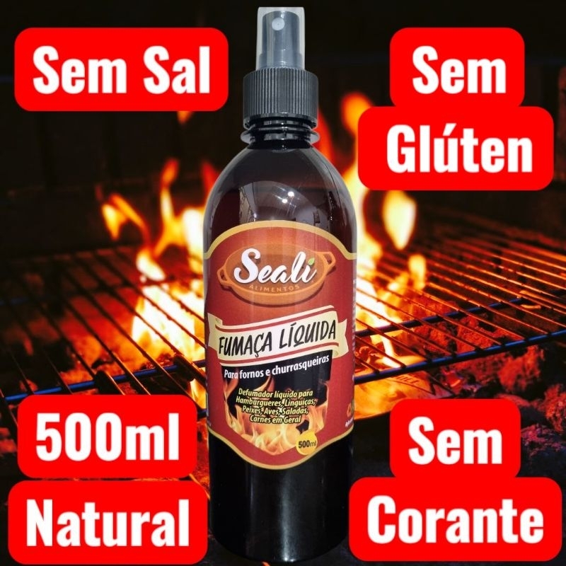 Fumaça Líquida 500ml spray, Sabor Defumado alimentos Queijos Pimentas ...