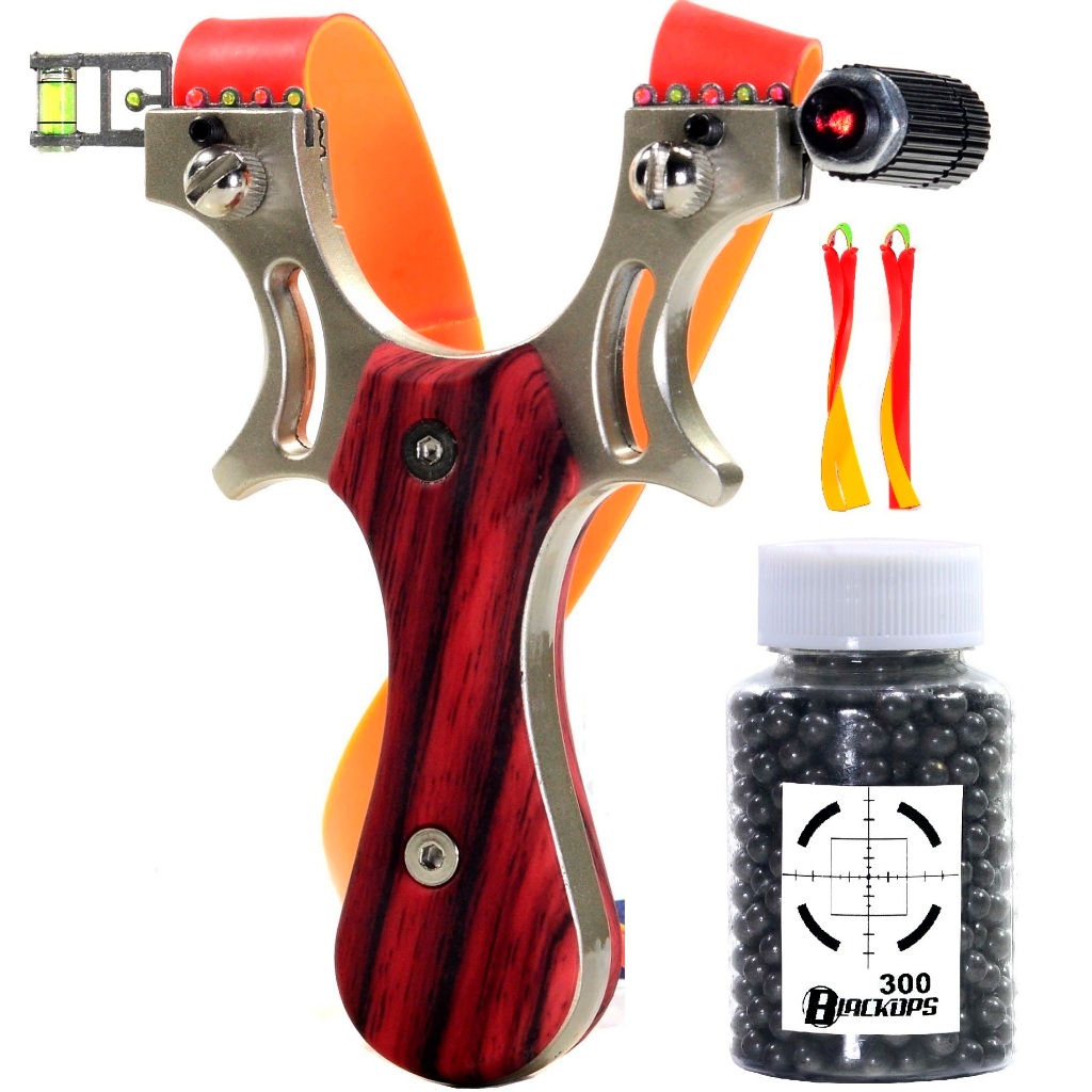 Estilingue Atiradeira Profissional Bodoque M15 BLACK OPS Com Laser ...