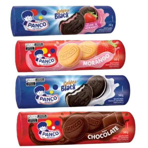 Kit C/10 Pacotes Biscoitos Recheados Panco Sortidos | Shopee Brasil