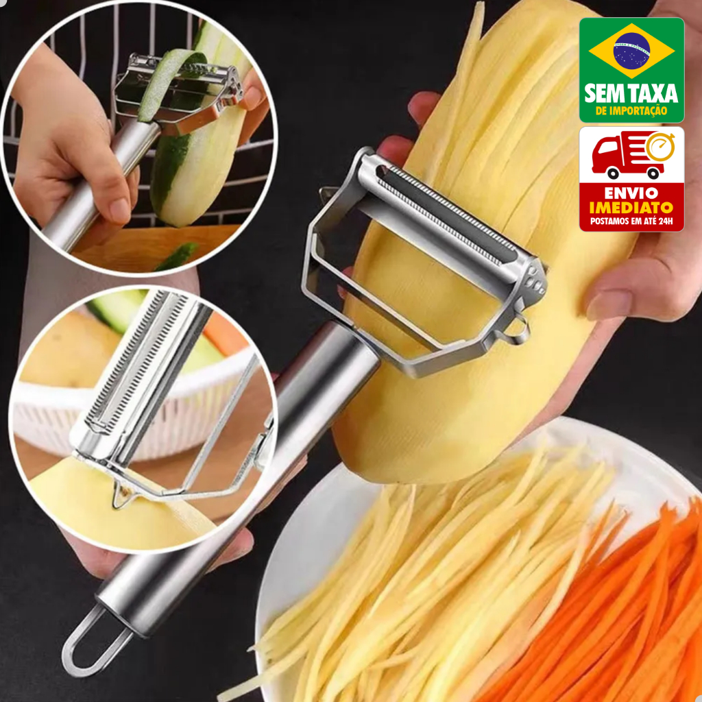 Utensílio de Cozinha Amigold 4277 Descascador e Fatiador de Legumes e ...