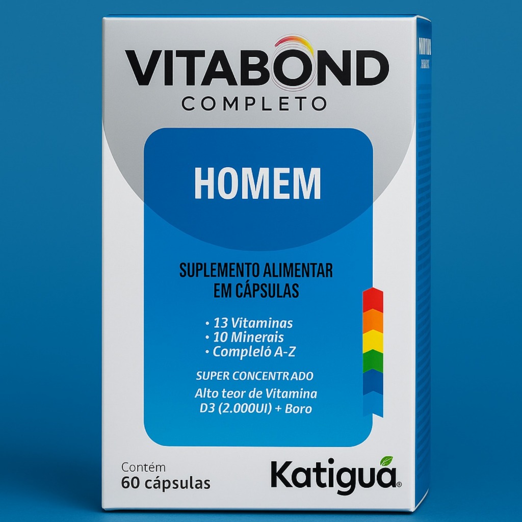 Vitabond Homem Katiguá 60 Cáps – Polivitamínico Masculino Completo com ...