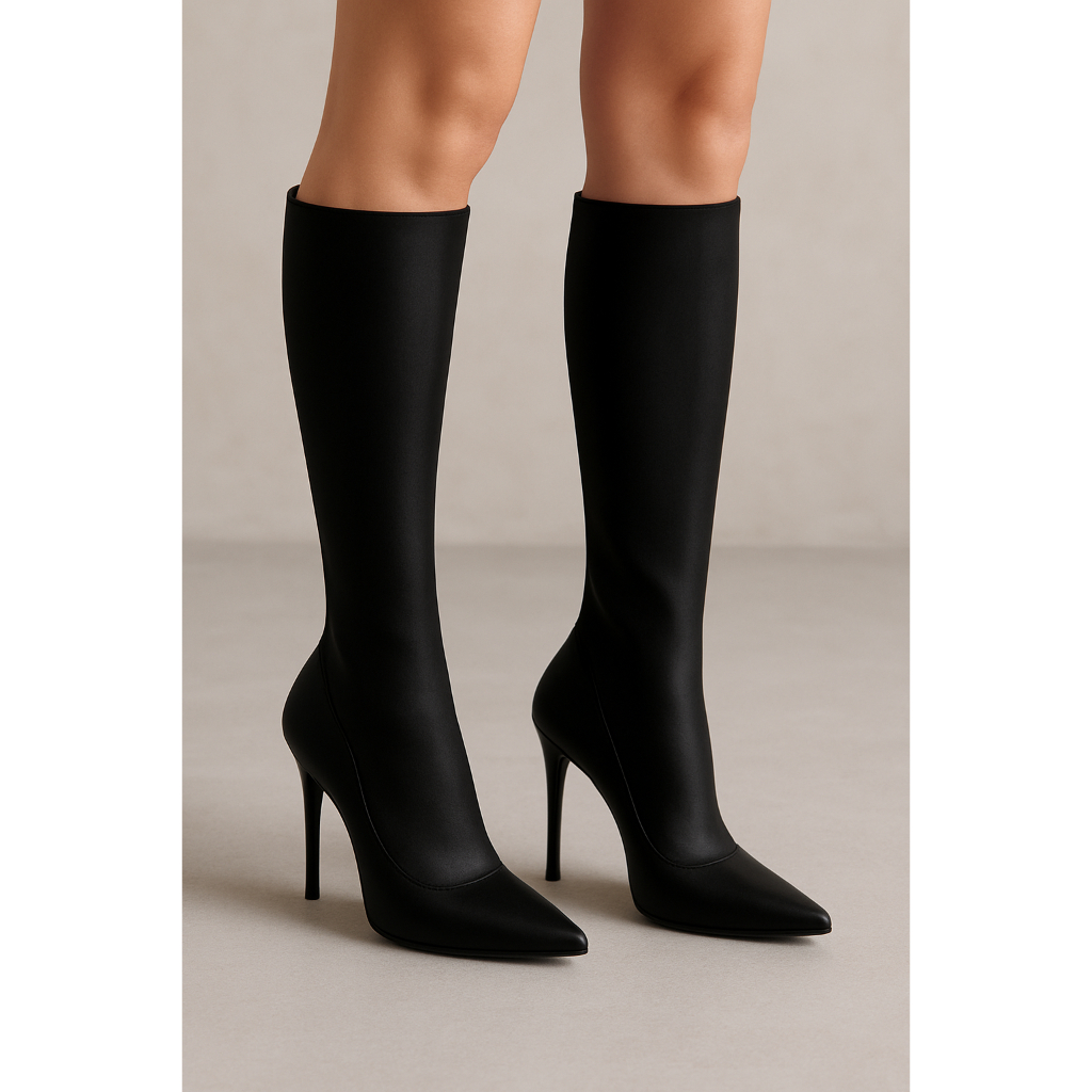 Bota Feminina Cano Alto Salto Fino Elegante Tendência Inverno chic 2026 ...