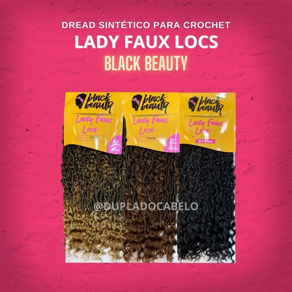 Lady Faux Locs Black Beauty para crochet braid 300G | Shopee Brasil