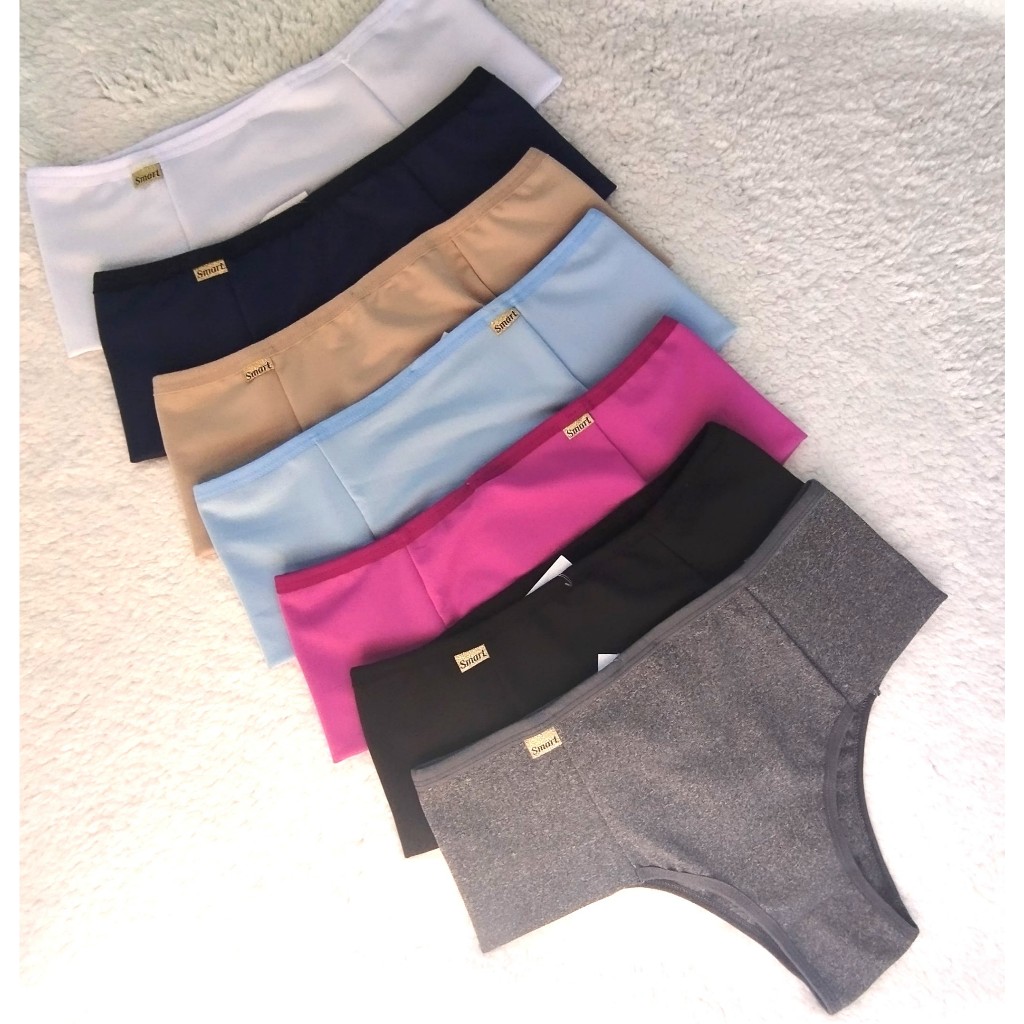 Kit Calcinhas Segura Barriga Cintura Alta de Suplex Pala Dupla Pós ...