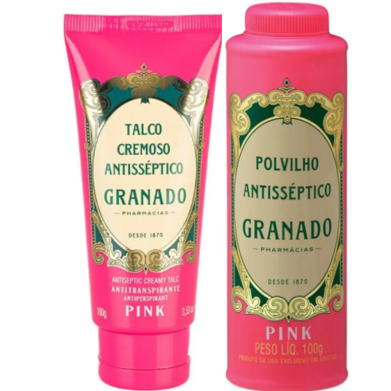 Kit Granado Pink – Talco Creme Cremoso Antisséptico 100g + Polvilho ...