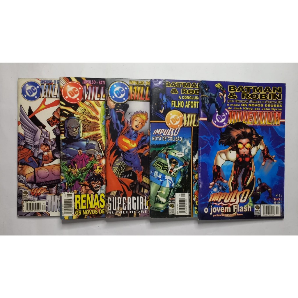 Lote DC Millennium 2 3 4 6 7 Editora Brainstore 2002 Otimos Batman ...