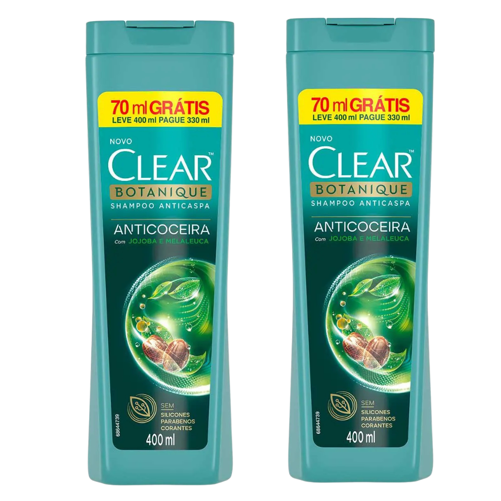 Kit 02 Unidades - Shampoo Clear Men Anticaspa Botanique Anticoceira ...
