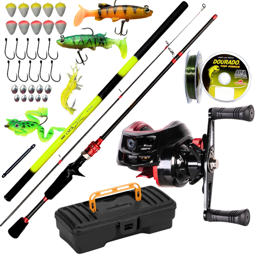 Carretilha De Pescar Anticabeleira 10kg Vara Isca Artificial Vara Carbono Vara Mão 3 metros ...