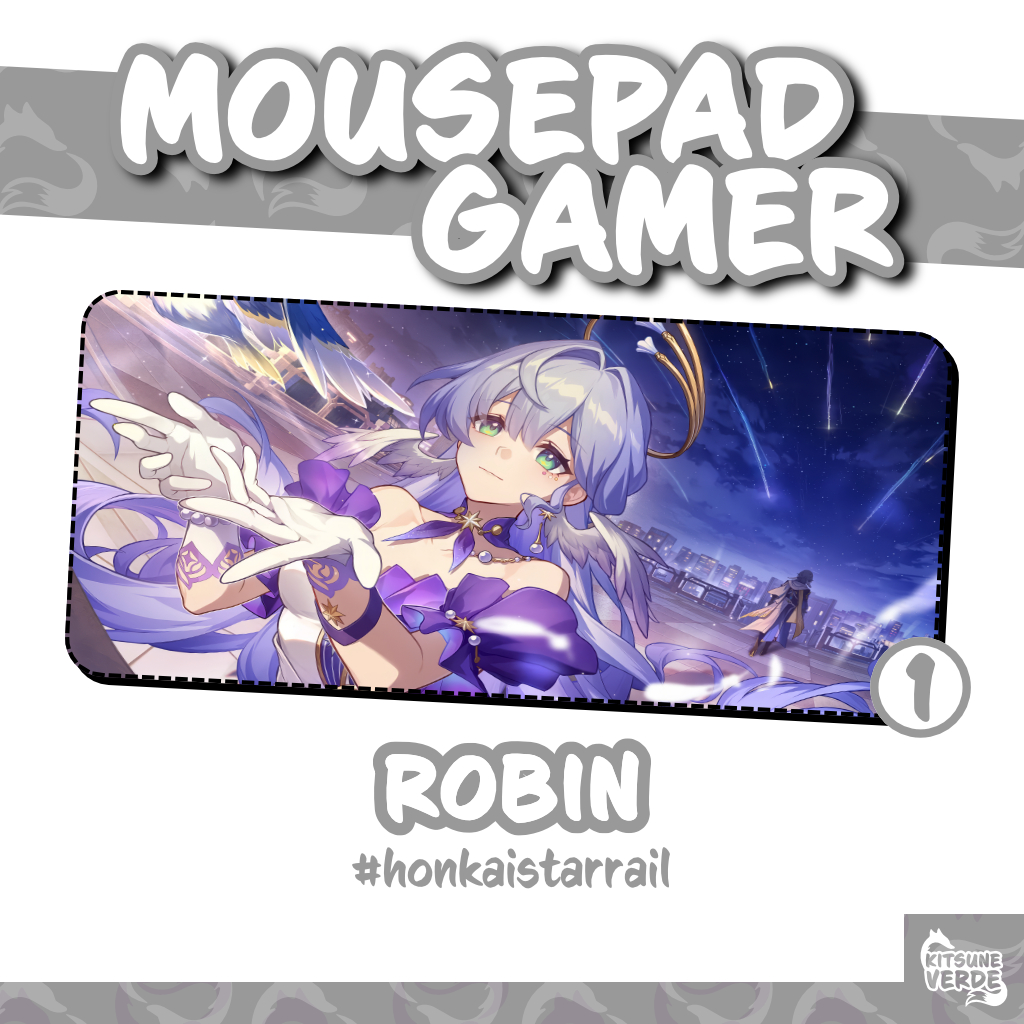 Mouse Pad Gamer - Robin - Honkai Star Rail - 90x40 - 80x40 - 70x30 ...
