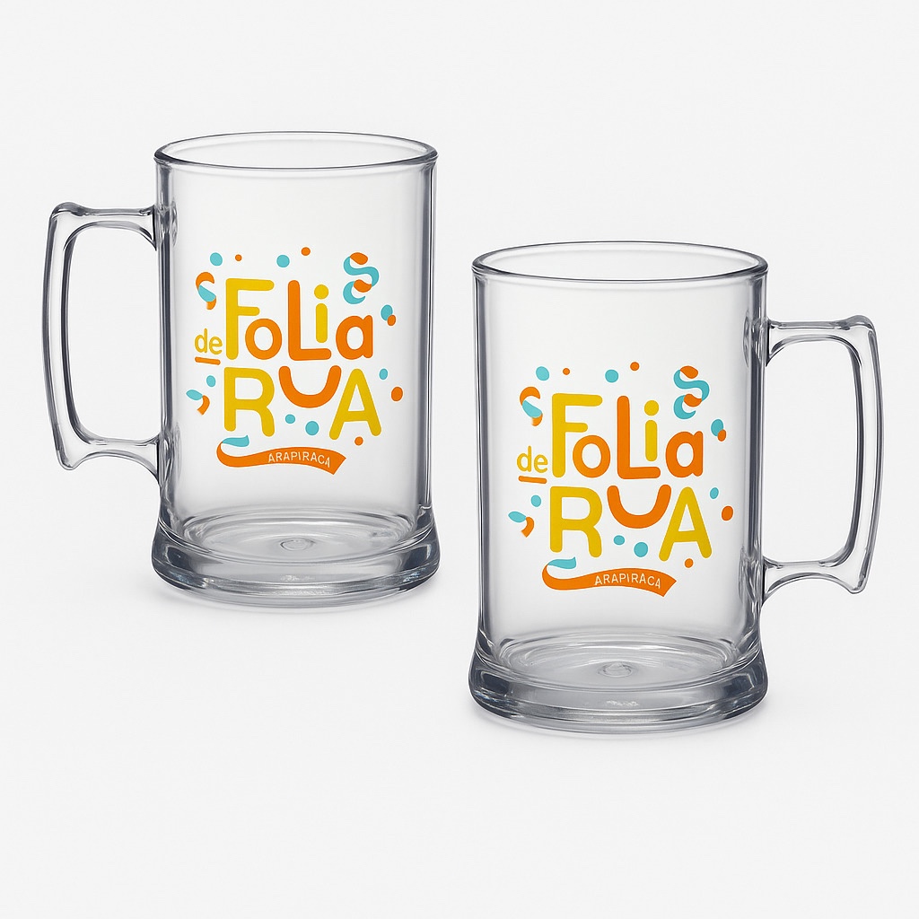 Kit 100 Canecas de Chopp 500ml Personalizada Acrílico Cerveja Chopp ...